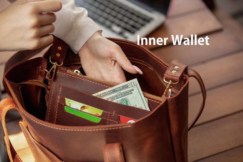 Genuine Leather Tote Bag Leather Purse Leather Bag Leather - Etsy