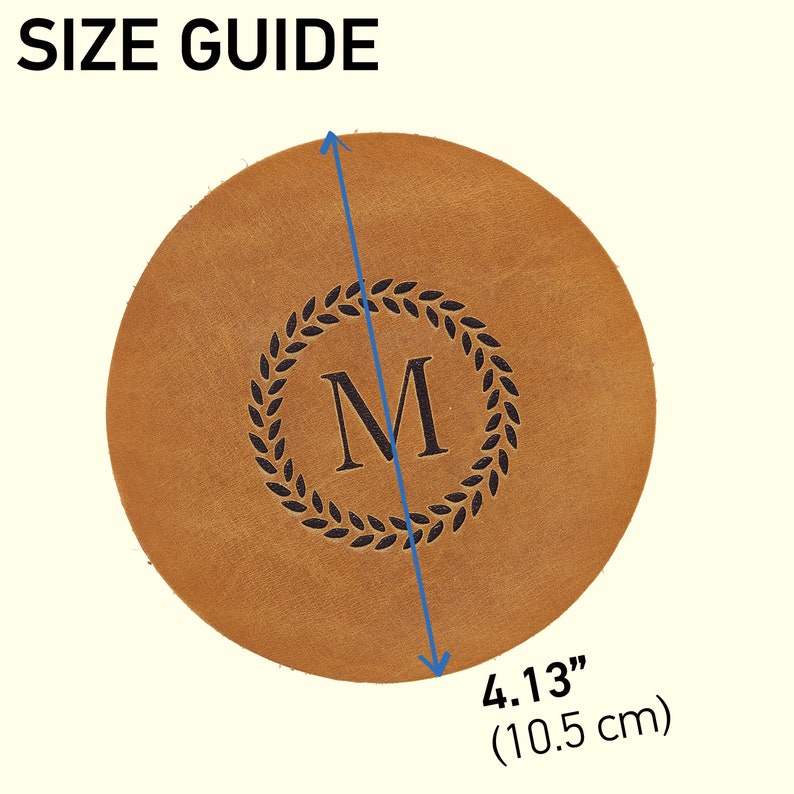 Personalized Leather Coasters Set of 4 Company Gift Monogram - Etsy