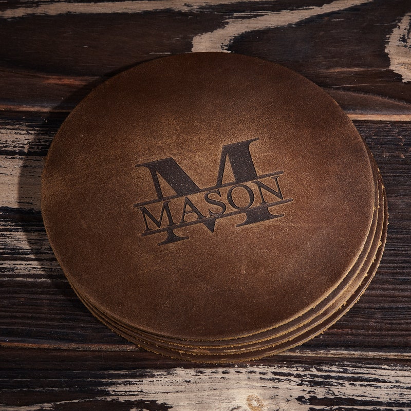 Leather Coaster - Etsy
