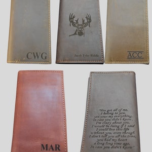 Personalized Long Leather Wallet Green Men's Coat Wallet - Etsy