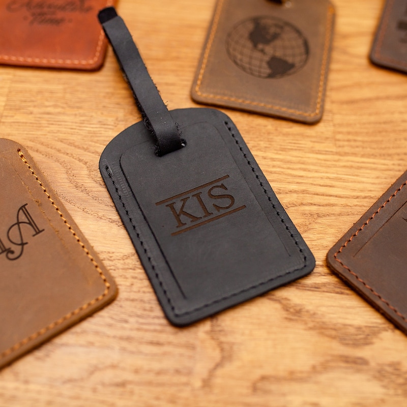 Leather Luggage Tags Personalized - Etsy