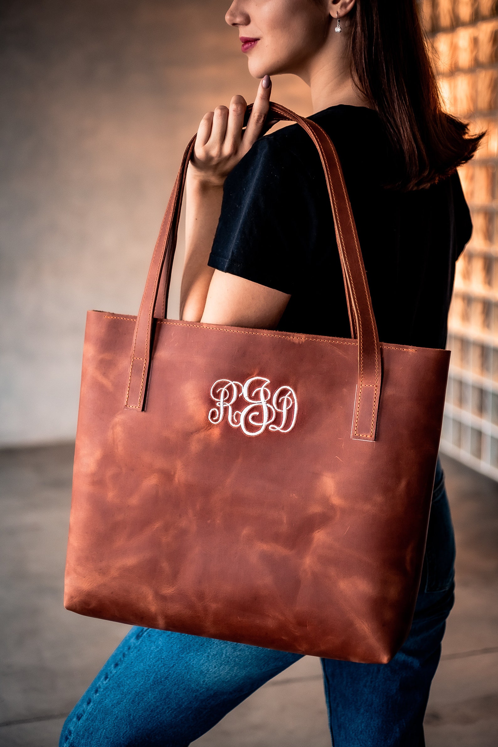 Personalized Tote Bag for Women Genuine Leather Tote Bag - Etsy