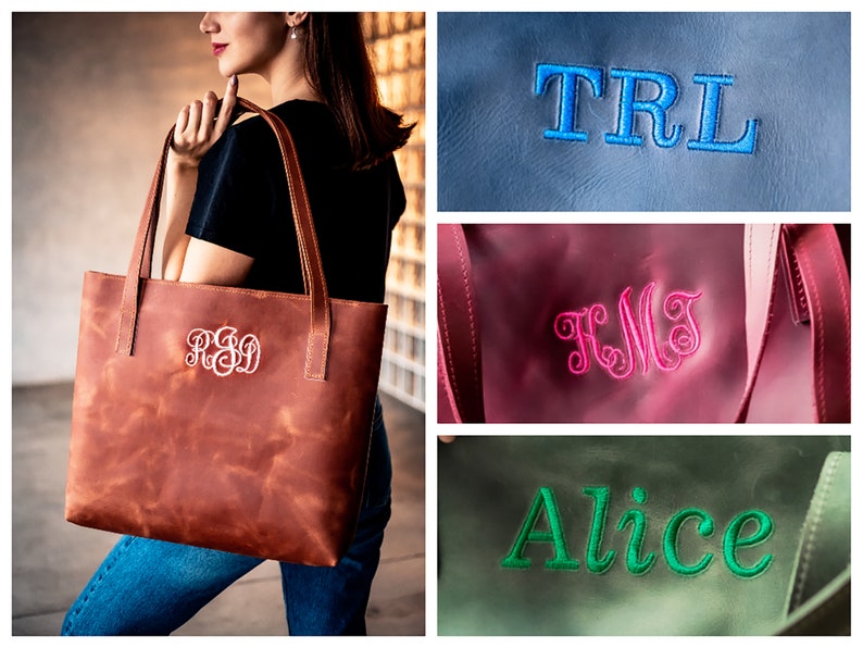 Personalized Tote Bag for Women Genuine Leather Tote Bag - Etsy
