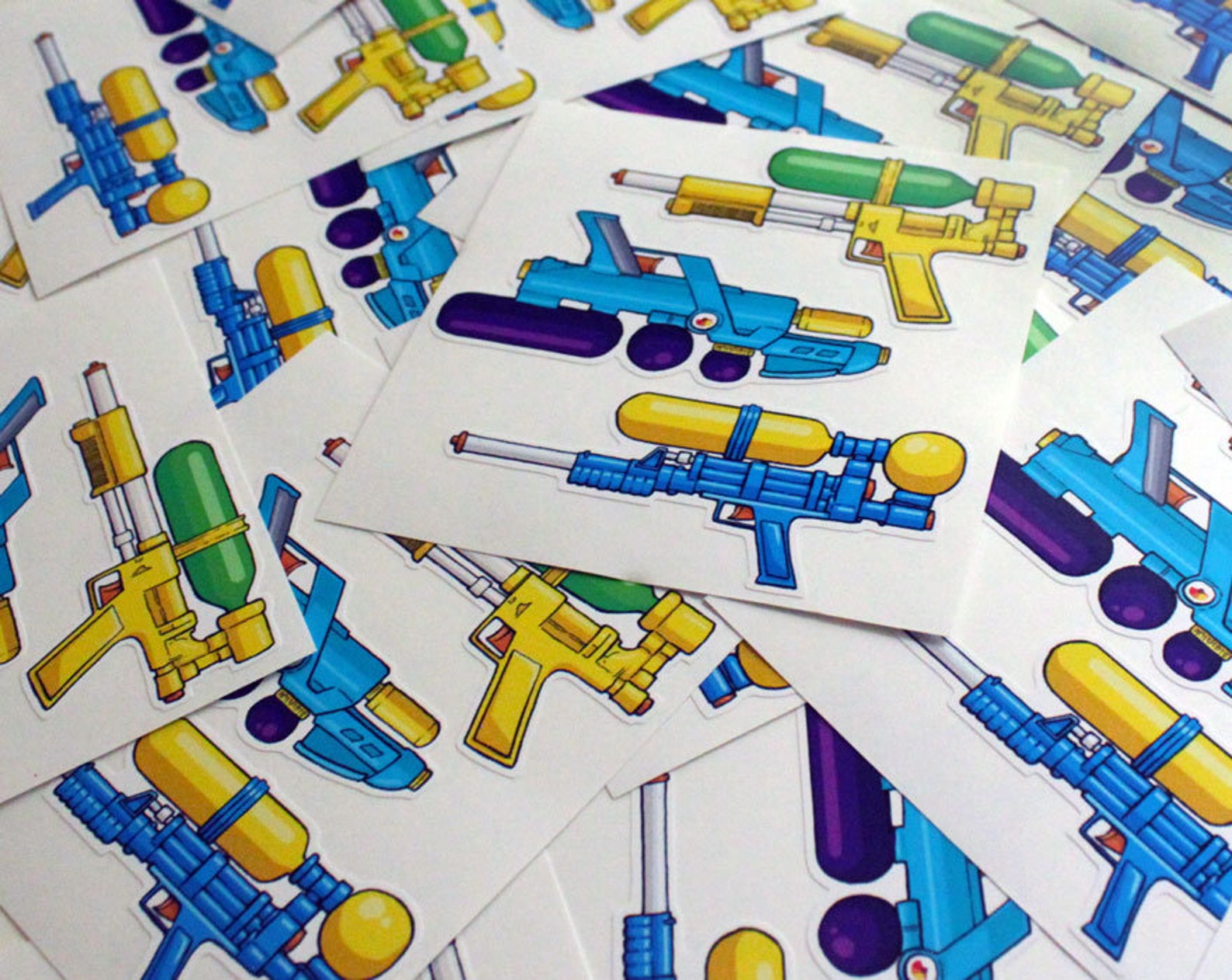 Vintage Super Soakers Sticker Sheet set of 3 Water Guns | Etsy