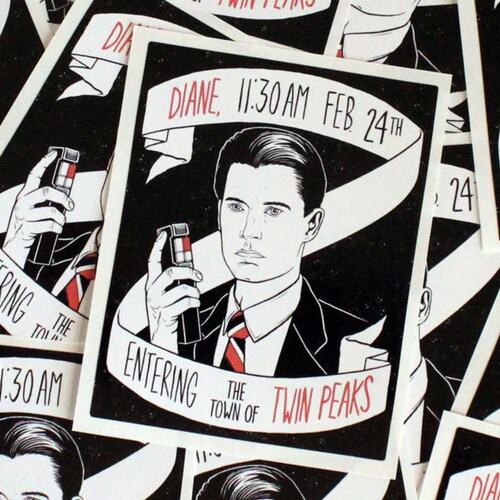 Agent Cooper Twin Peaks Tarot Sticker Twin Peaks Sticker - Etsy