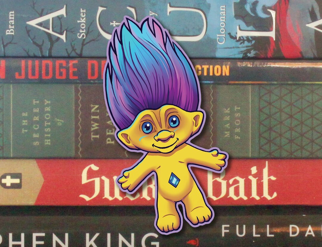 Treasure Troll Doll Vinyl Cutout Sticker Water Bottle Decals, Laptop ...