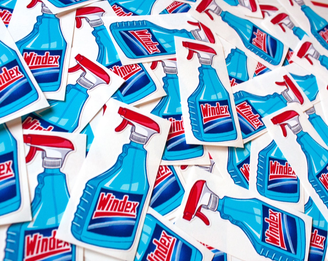 Windex Bottle Vinyl Sticker Water Bottle Decals Laptop - Etsy