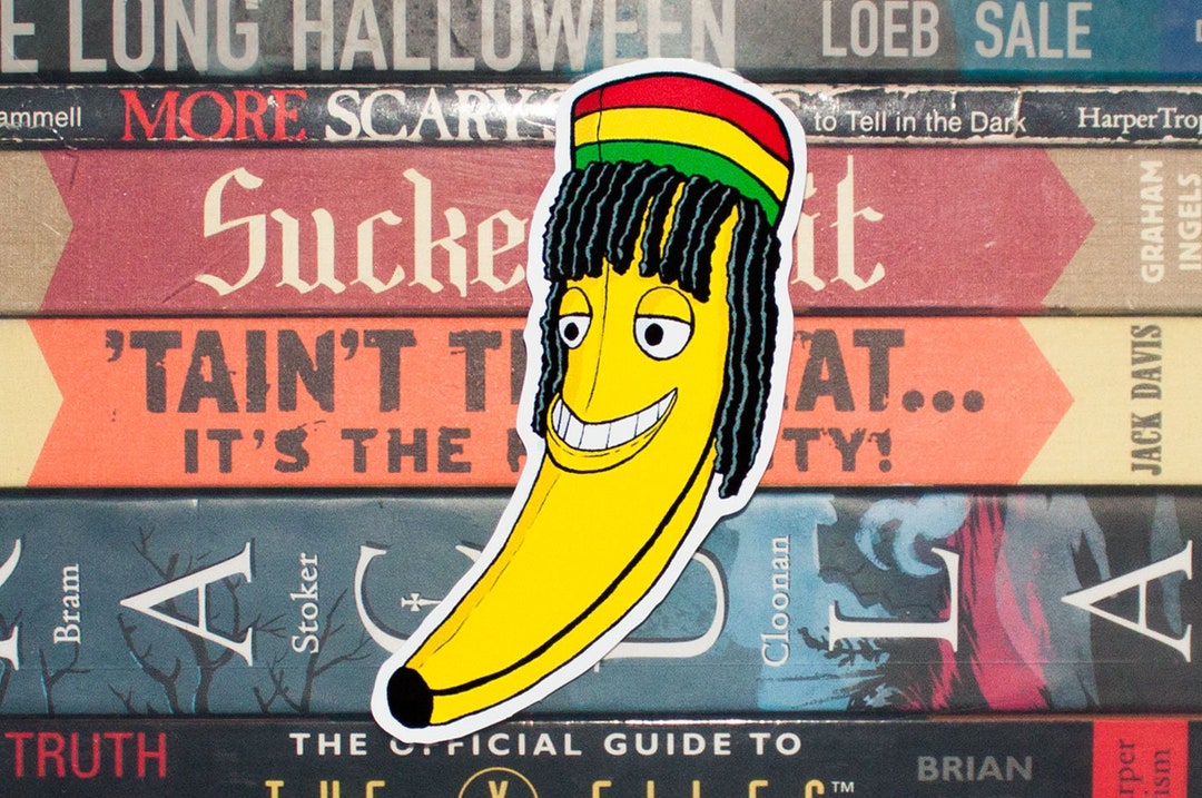 Rasta Banana Vinyl Cutout Sticker Water Bottle Decals, Laptop Decals ...