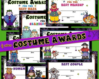 Halloween Costume Award Certificate Templates-12 Unique Awards to ...