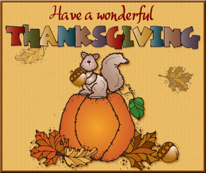 Thanksgiving Words Clip Art for Fall and Harvest Time by DJ Inkers - Etsy