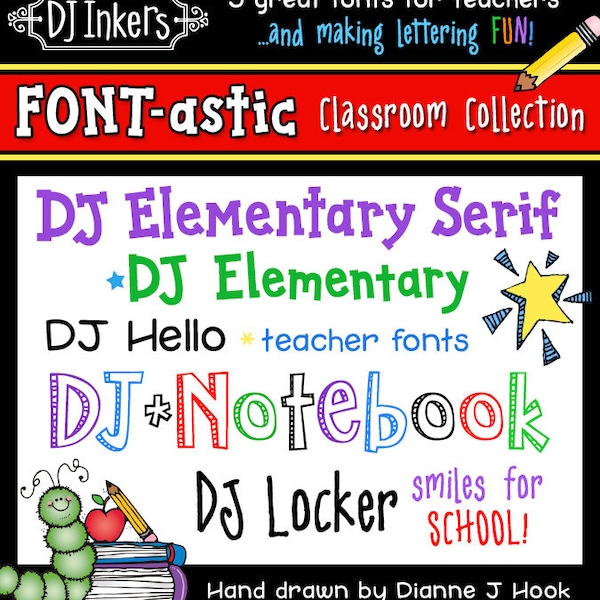 Classroom Fonts - Etsy