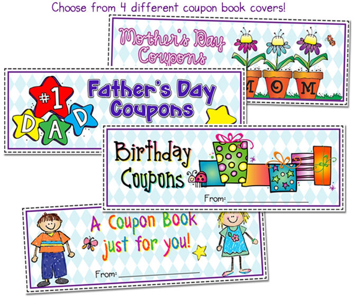 Kids Coupon Book - Printable Gift Idea for Parents From the Kids for ...