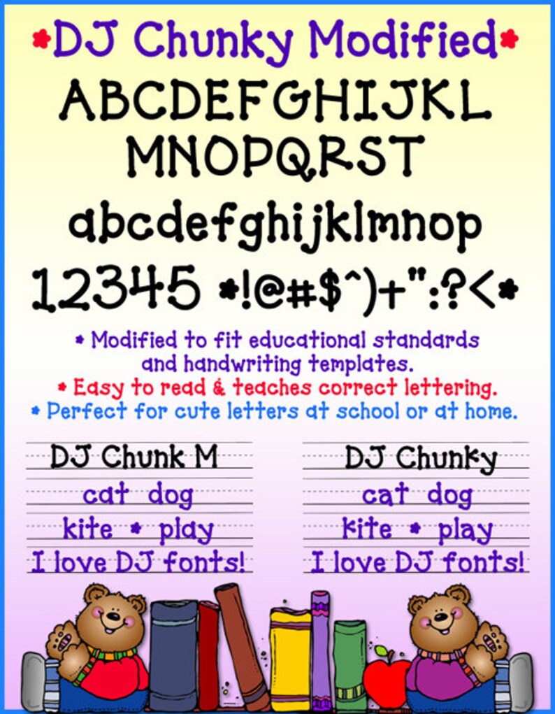 Fonts for Teachers Collection Download - Etsy