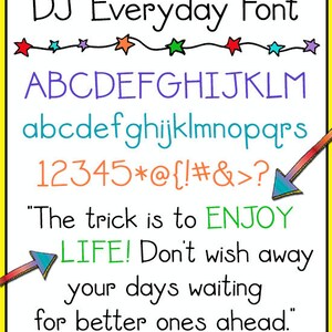 DJ Inkers' Basic Fonts Collection - 5 Font Bundle With Hand Drawn ...