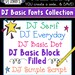 DJ Inkers' Basic Fonts Collection - 5 Font Bundle With Hand Drawn ...
