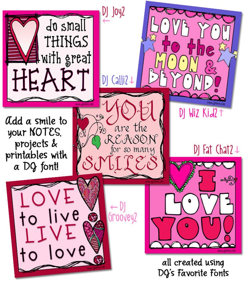 10 Favorite Fonts - DJ Inkers Download - Etsy