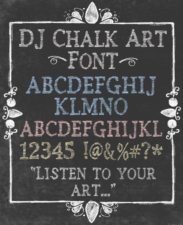 Chalk Fonts Collection Download - Etsy