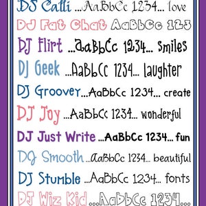 10 Favorite Fonts - DJ Inkers Download - Etsy