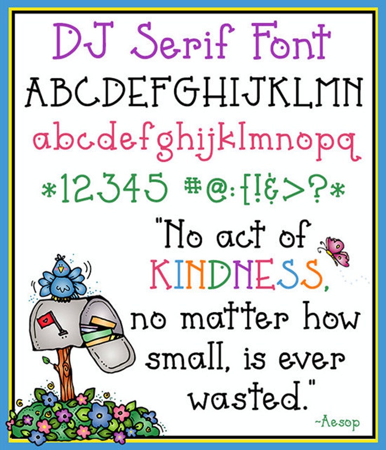 DJ Inkers' Basic Fonts Collection - 5 Font Bundle With Hand Drawn ...