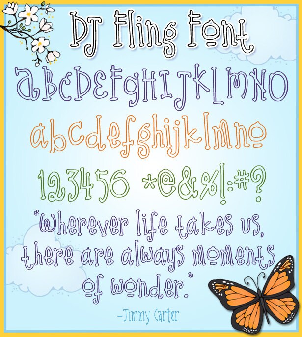 Cute FONTS Collection Download - Etsy