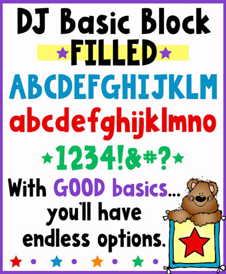 DJ Inkers' Basic Fonts Collection - 5 Font Bundle With Hand Drawn ...