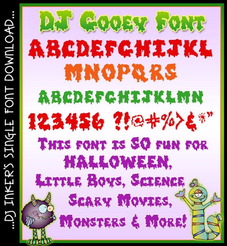 Halloween FONTS Collection Download - Etsy