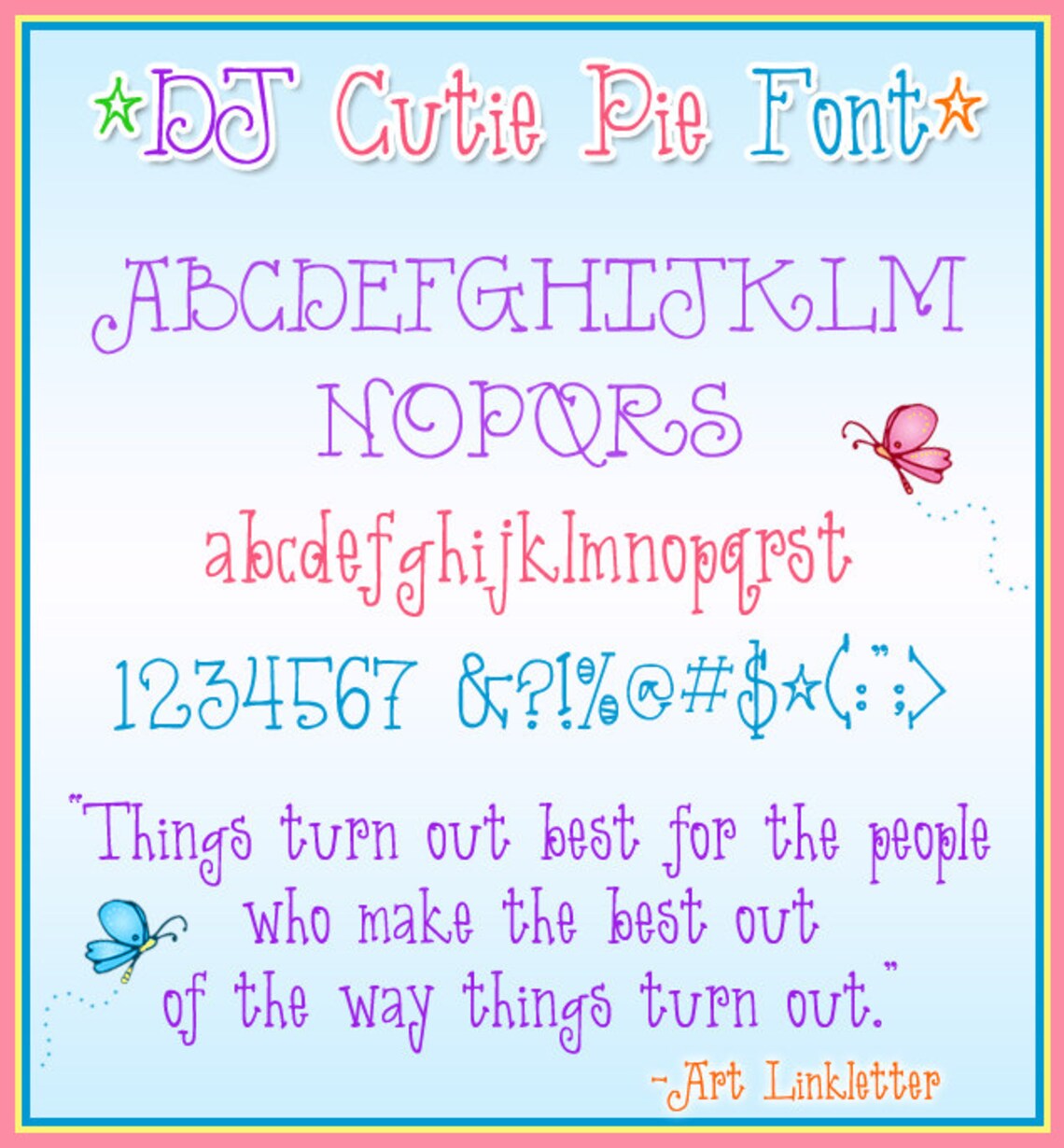 Cute FONTS Collection Download - Etsy