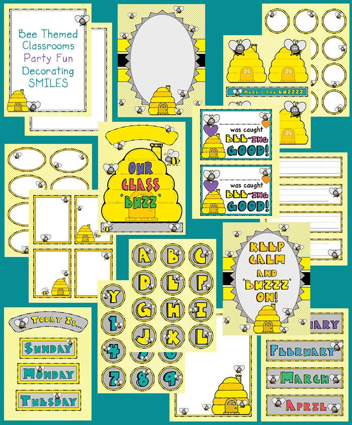 Bee Kind Classroom and Printable Decoration Set for School, Parties and ...