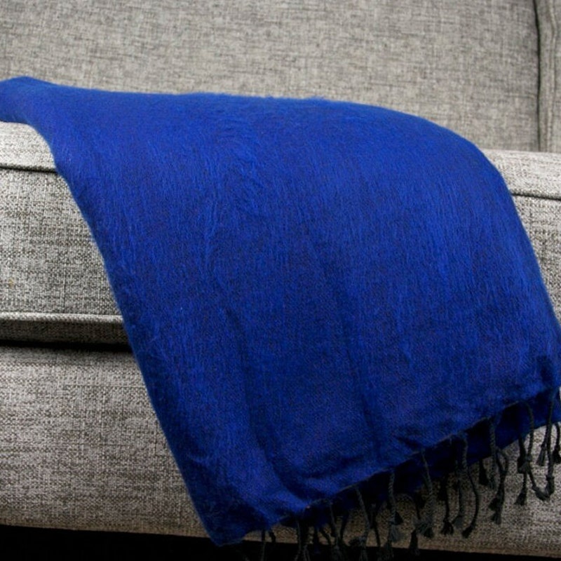 Royal Blue Throw Blanket - Etsy