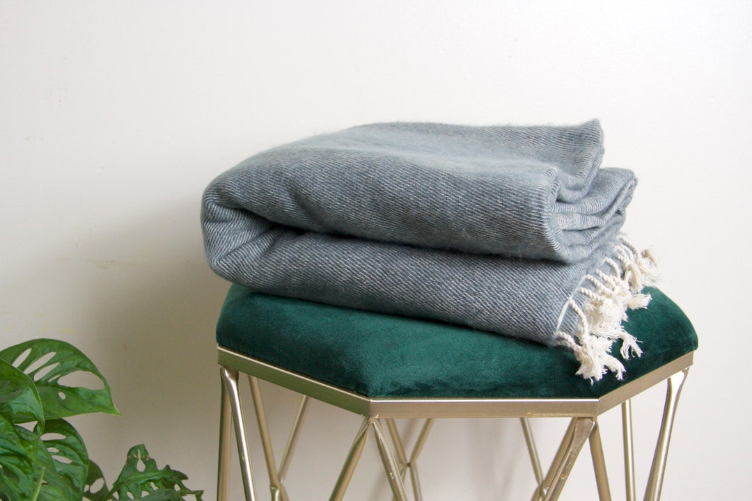 Grey Yak Wool Blanket Throws Shawl Wrap Large Scarf Sofa Couch - Etsy