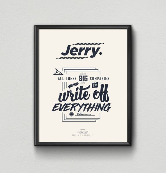 Minimalist Seinfeld it's a Write Off Seinfeld | Etsy Ireland