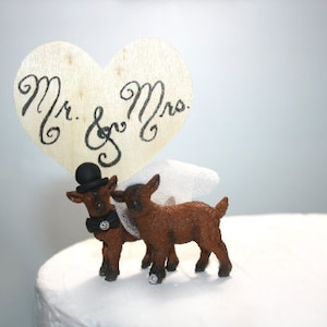 Goat Cake Toppers - Wedding Cake Toppers - Billy Goat - Nanny Goat ...