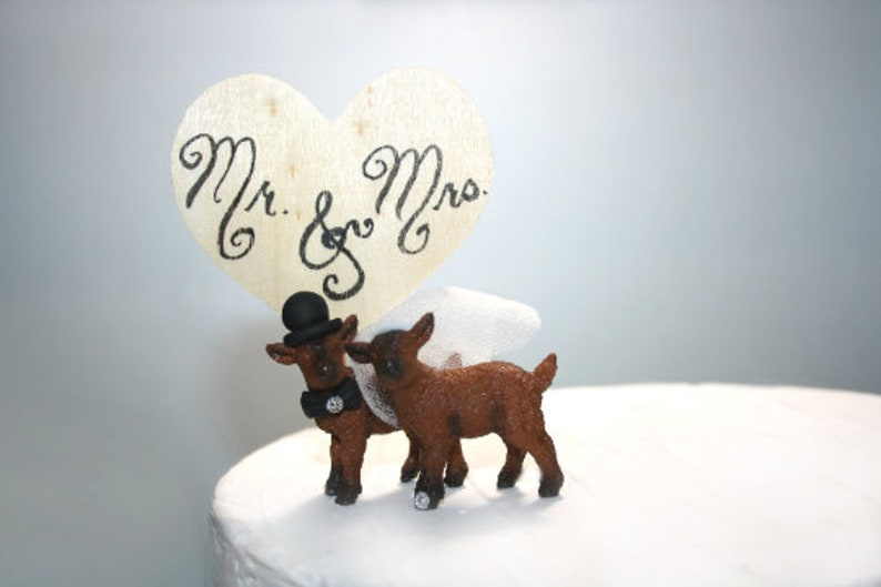 Goat Cake Toppers Wedding Cake Toppers Billy Goat Nanny - Etsy Canada