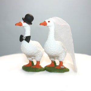 Goose Wedding Cake Toppers - Goose Cake Toppers - Geese - Animal Cake ...