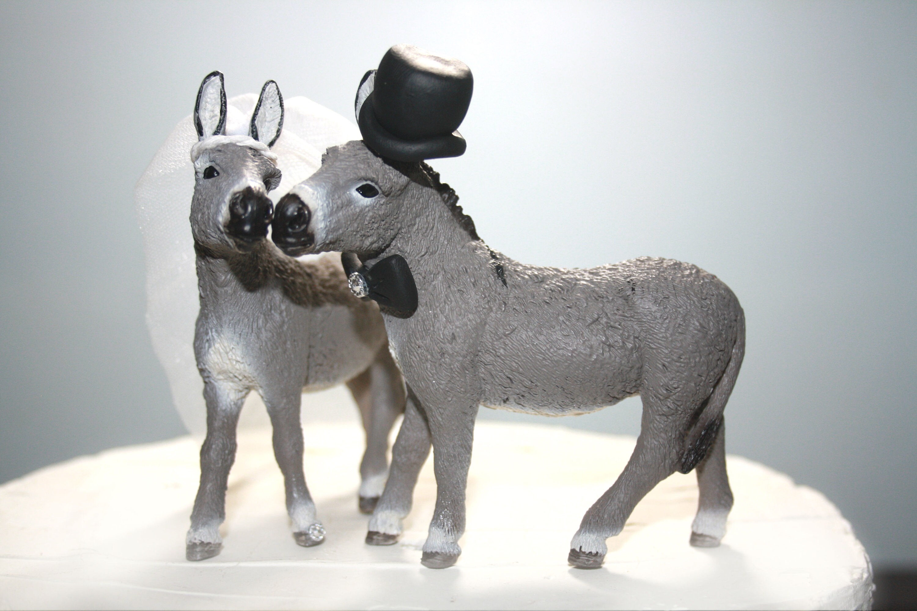 Donkey Bride and Groom - Wedding Cake Toppers - Donkey Cake Toppers ...