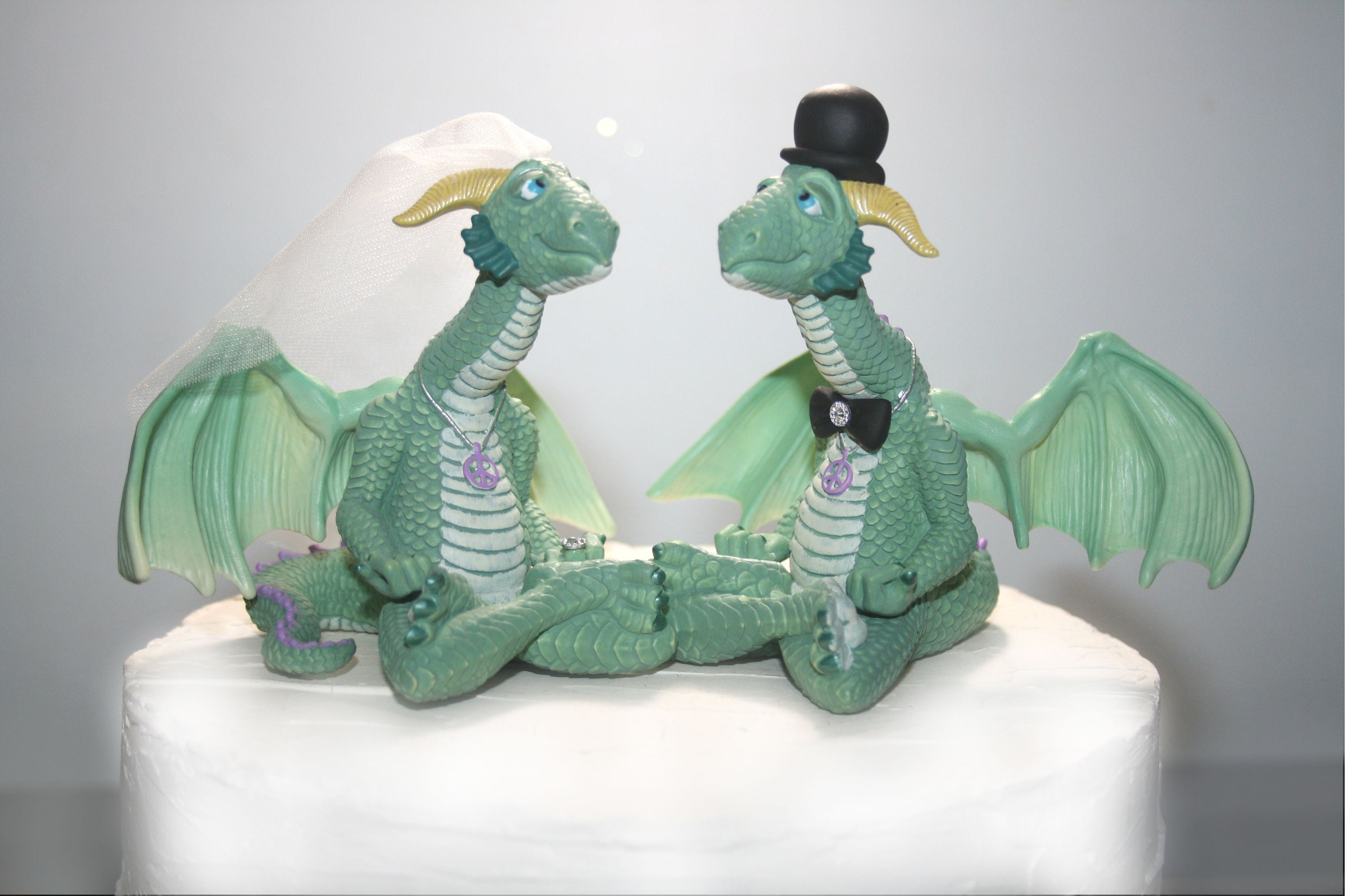 Dragon Cake Toppers Wedding Cake Toppers Dragon Bride and - Etsy