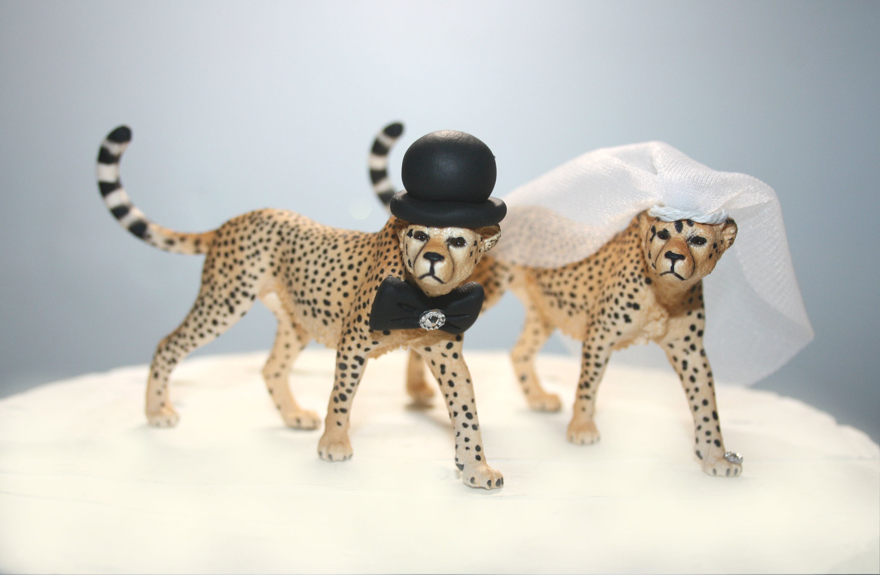 Wedding Cake Toppers Animal Cake Toppers Cheetah Cake | Etsy