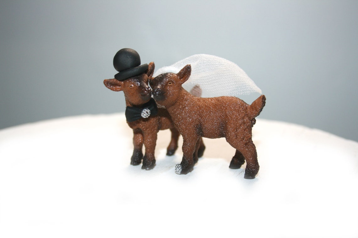 Goat Cake Toppers Wedding Cake Toppers Billy Goat Nanny - Etsy Canada