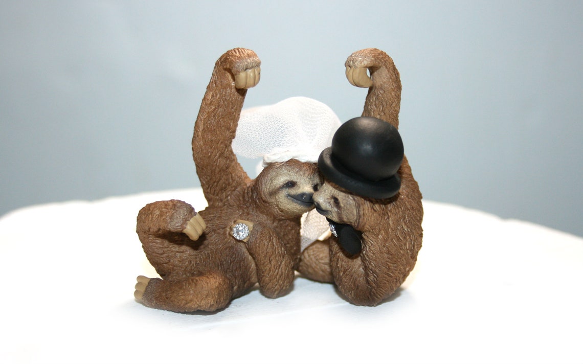 Wedding Cake Toppers Sloths Sloth Cake Toppers Animal - Etsy