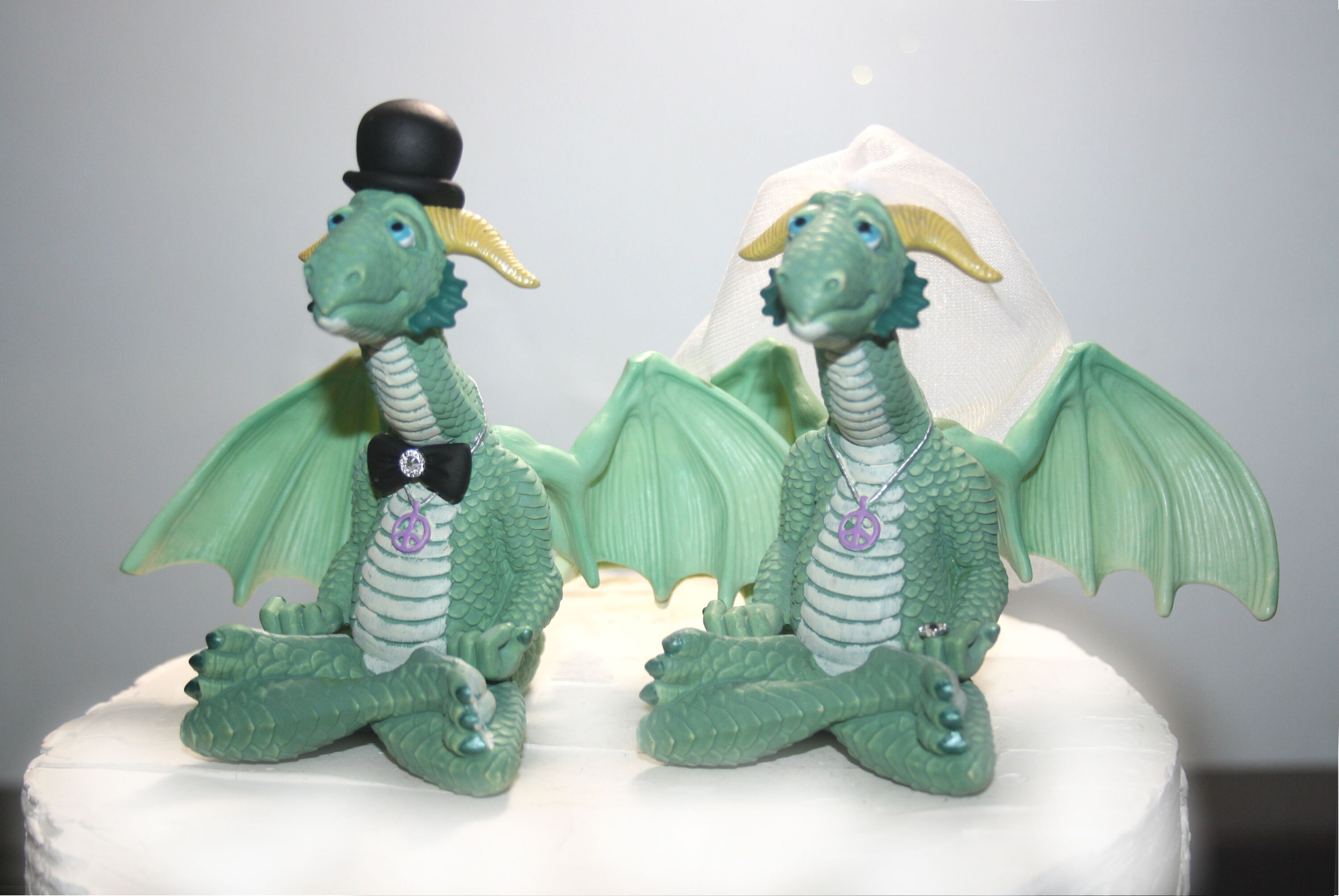 Dragon Cake Toppers Wedding Cake Toppers Dragon Bride and - Etsy