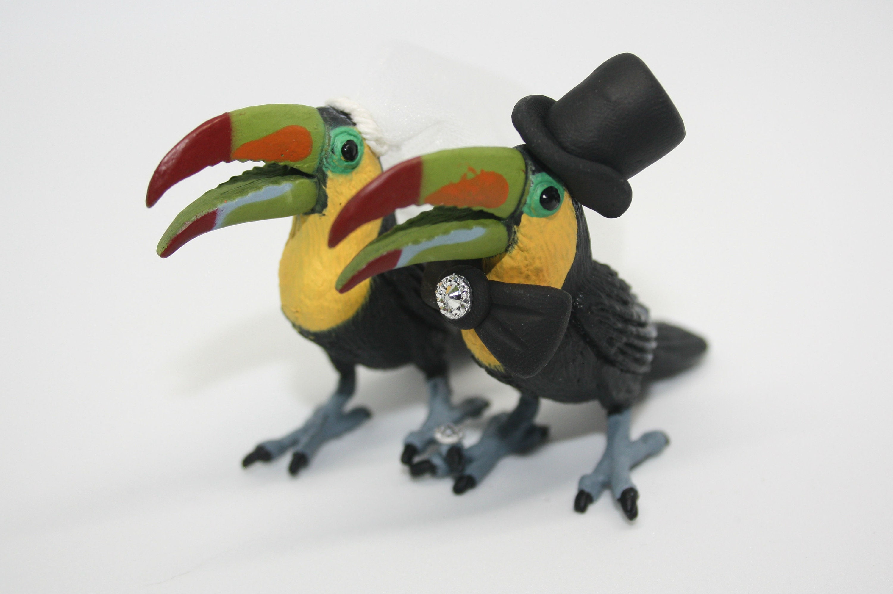 Bird Cake Toppers Toucan Cake Toppers Wedding Cake Toppers - Etsy