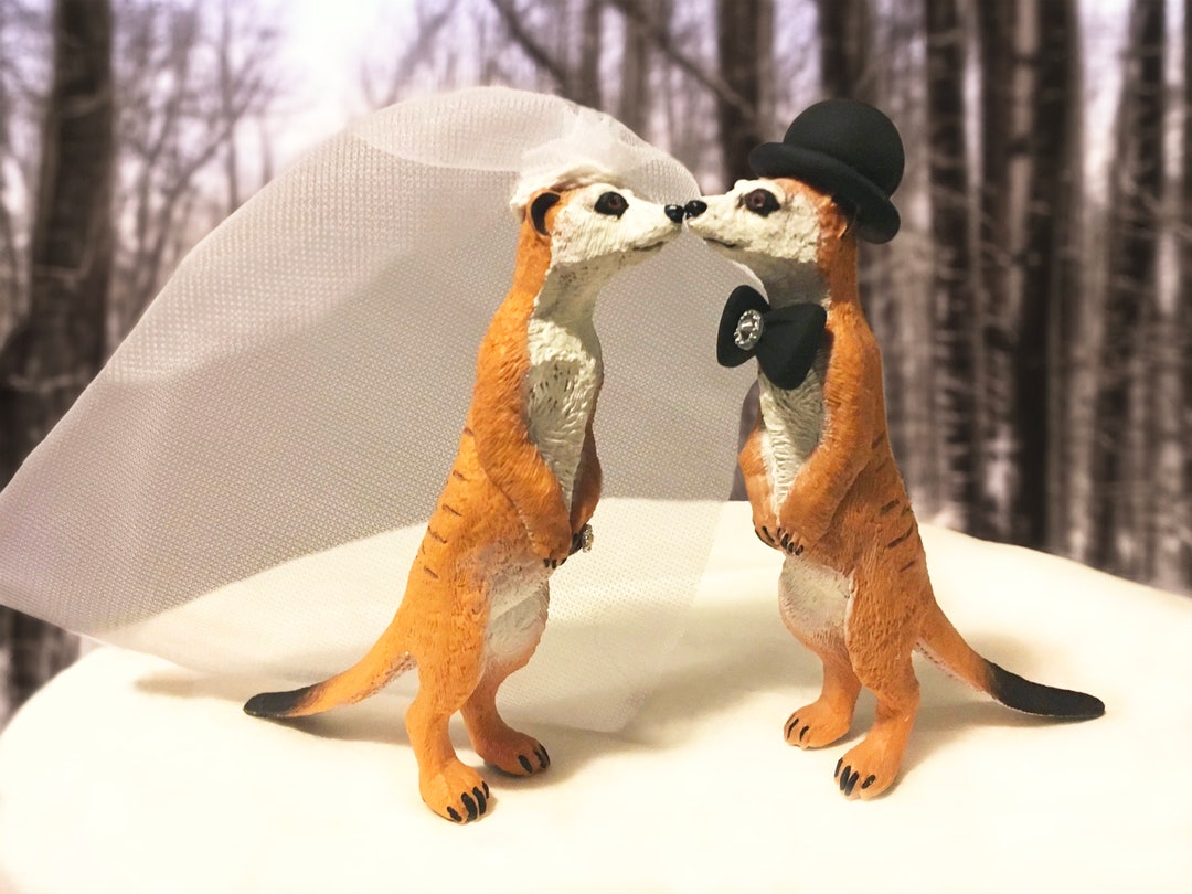 Meerkat Cake Toppers - Wedding Cake Toppers - Bride and Grooms - Animal ...