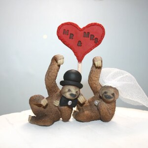 Wedding Cake Toppers - Sloths - Sloth Cake Toppers - Animal Cake ...