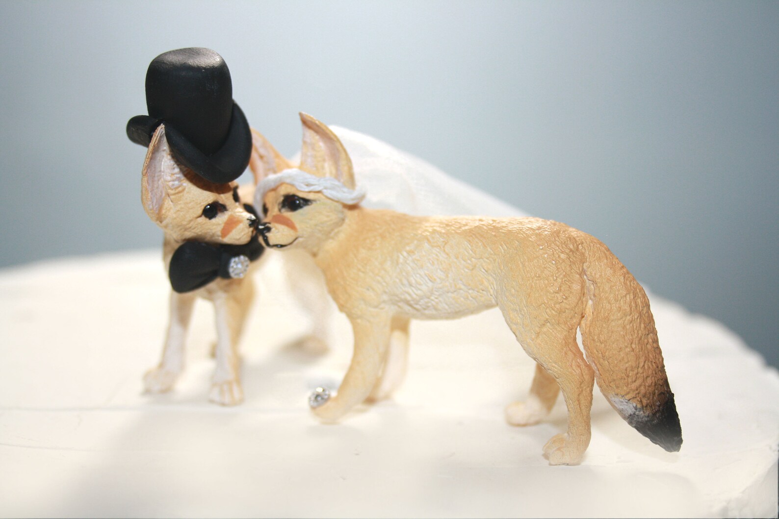 Fennec Fox Bride and Groom Wedding Cake Toppers Fox Cake | Etsy