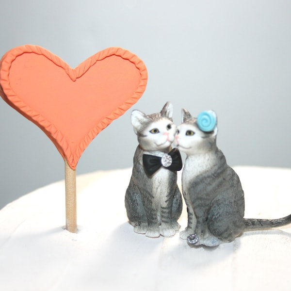Cat Bride and Groom Cake Topper - Etsy