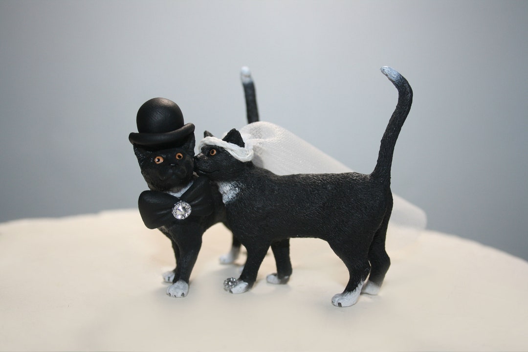 Cat Cake Toppers - Halloween Cake Toppers - Wedding Cake Toppers ...