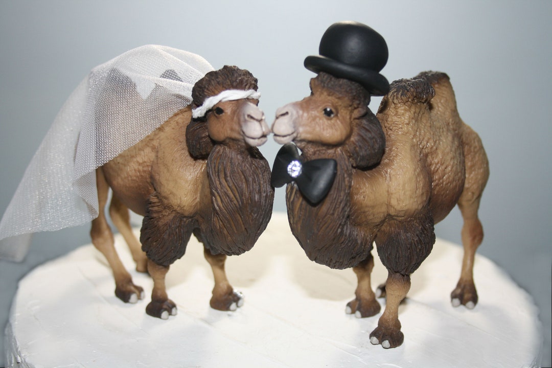 Camel Cake Toppers - Large Wedding Cake Toppers - Unique Wedding Decor ...