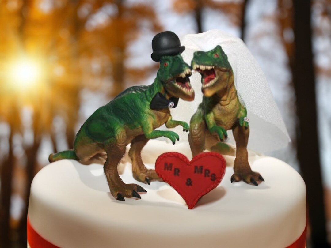 T-rex Cake Toppers - Dinosaur Cake Toppers - Large - Funny Cake Toppers ...