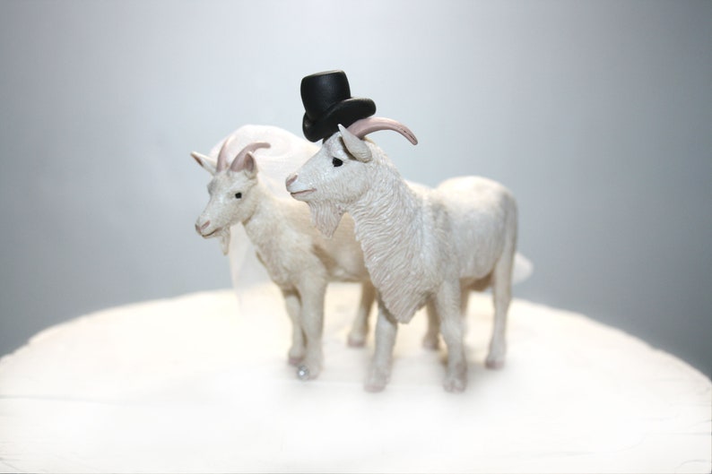 Goat Cake Toppers Wedding Cake Toppers Billy Goat Nanny | Etsy