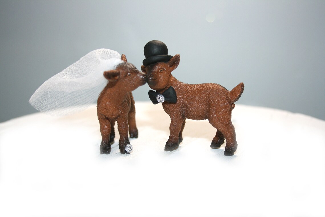 Goat Cake Toppers Wedding Cake Toppers Billy Goat Nanny - Etsy Canada